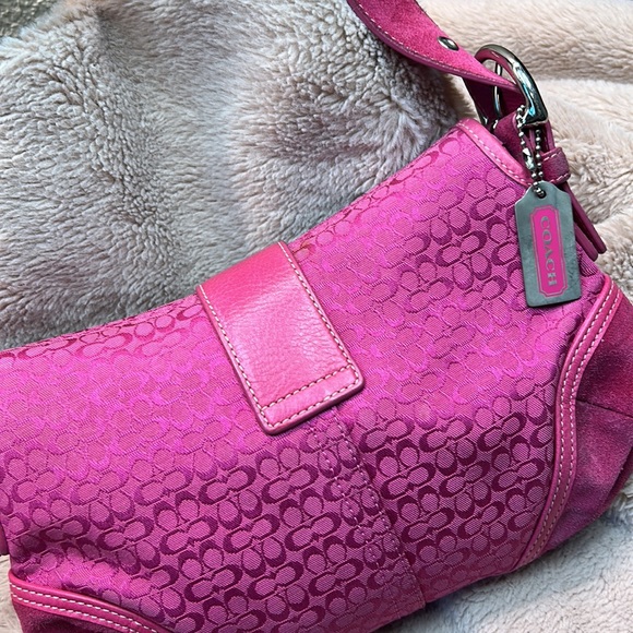Coach | Bags | Coach Soho Bag In Fuchsia Pink With Suede Accents | Poshmark